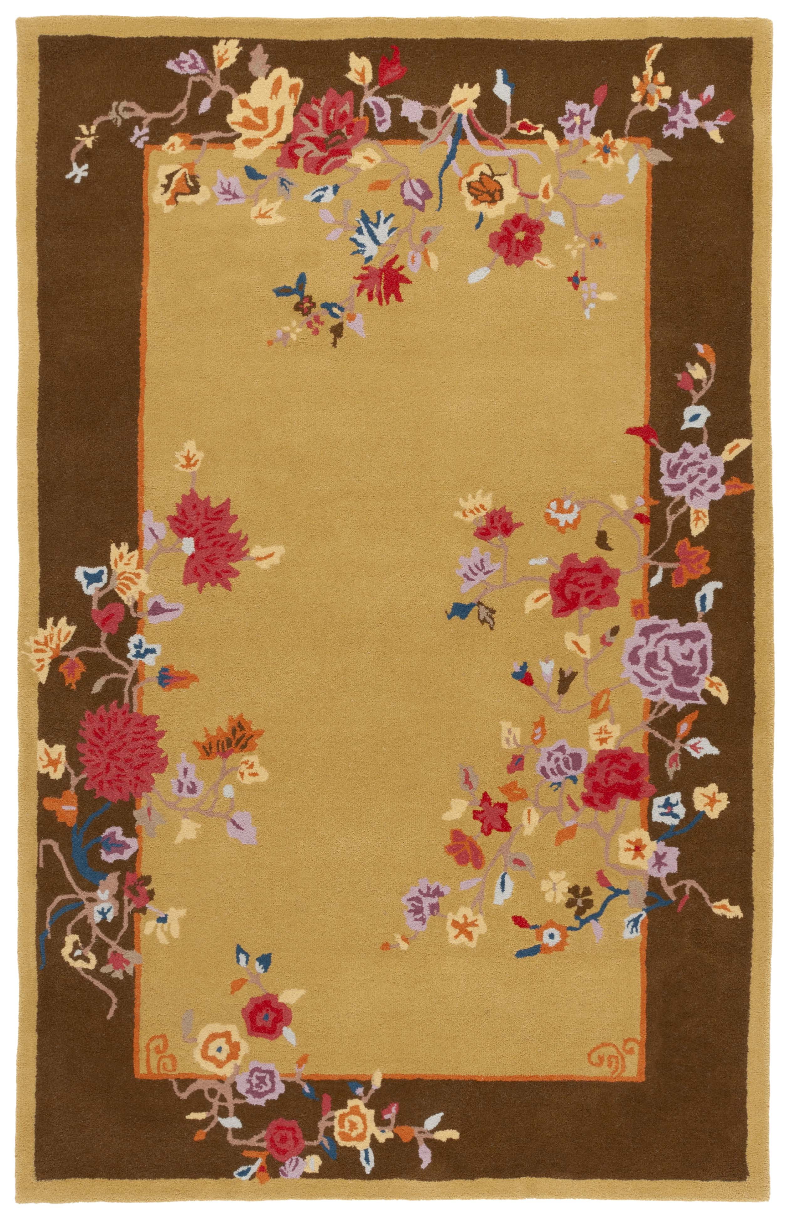 SAFAVIEH Metro Nixon Floral Area Rug, Gold/Brown, 4' x 6' - Walmart.com