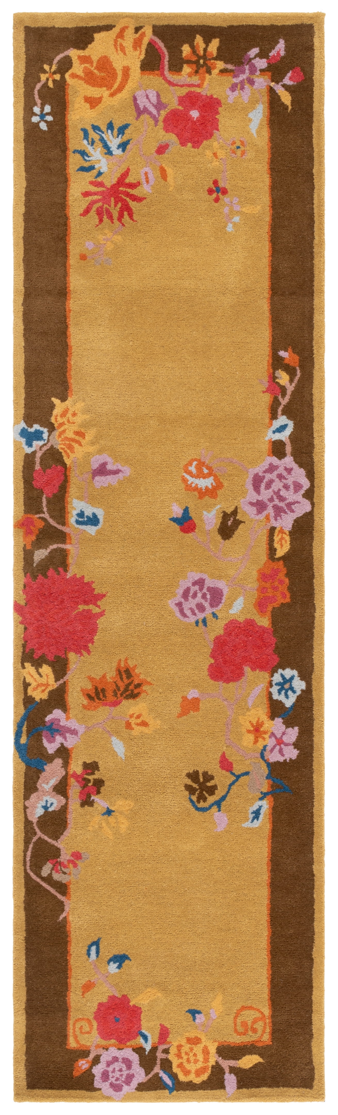 SAFAVIEH Metro Nixon Floral Runner Rug, Gold/Brown, 2'3" x 8' - Walmart.com