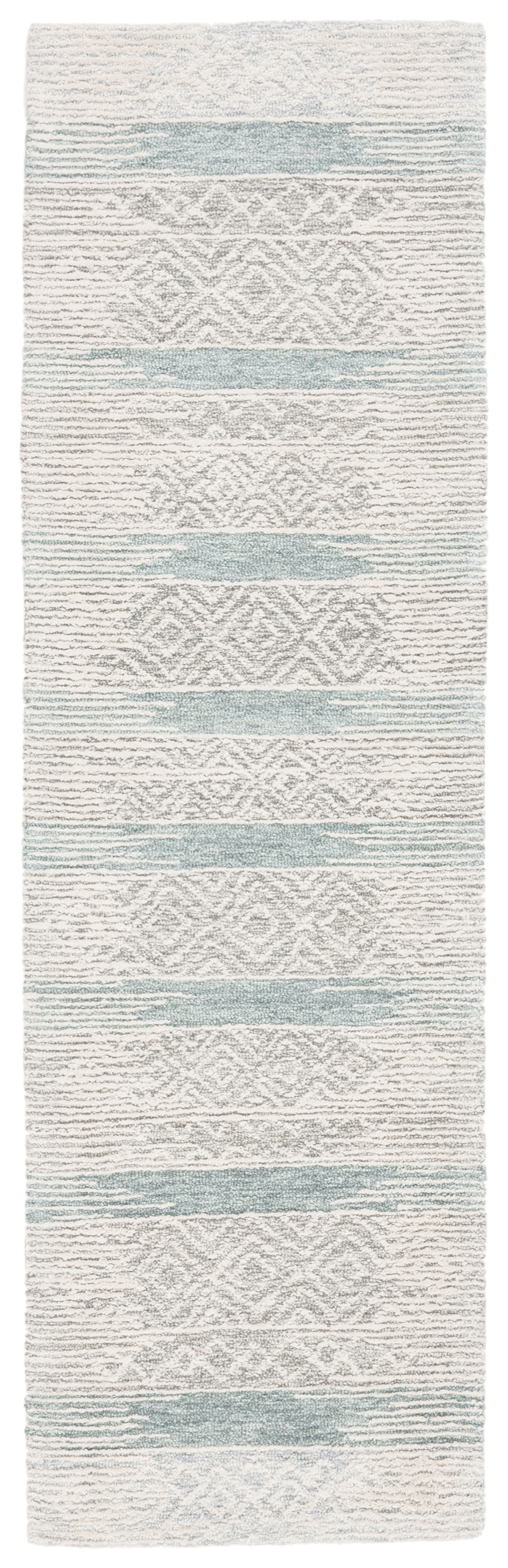 SAFAVIEH Metro Rae Striped Runner Rug, Natural/Light Grey, 2'3" x 8 ...