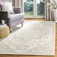 SAFAVIEH Micro-Loop Braylon Floral Wool Area Rug, Ivory/Beige, 4' x 6 ...