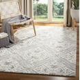 SAFAVIEH Micro-Loop Constantina Geometric Wool Area Rug, Grey/Ivory, 5 ...