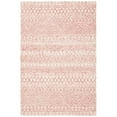 SAFAVIEH Micro-Loop Daithi Geometric Aztec Wool Area Rug, Pink/Ivory, 4 ...