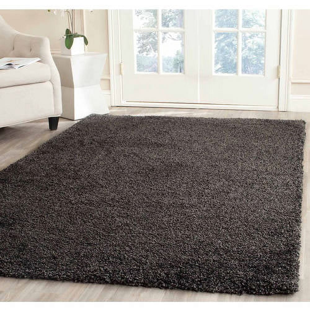 SAFAVIEH Milan Harlow Solid Plush Shag Area Rug, Dark Grey, 10' x 14 ...