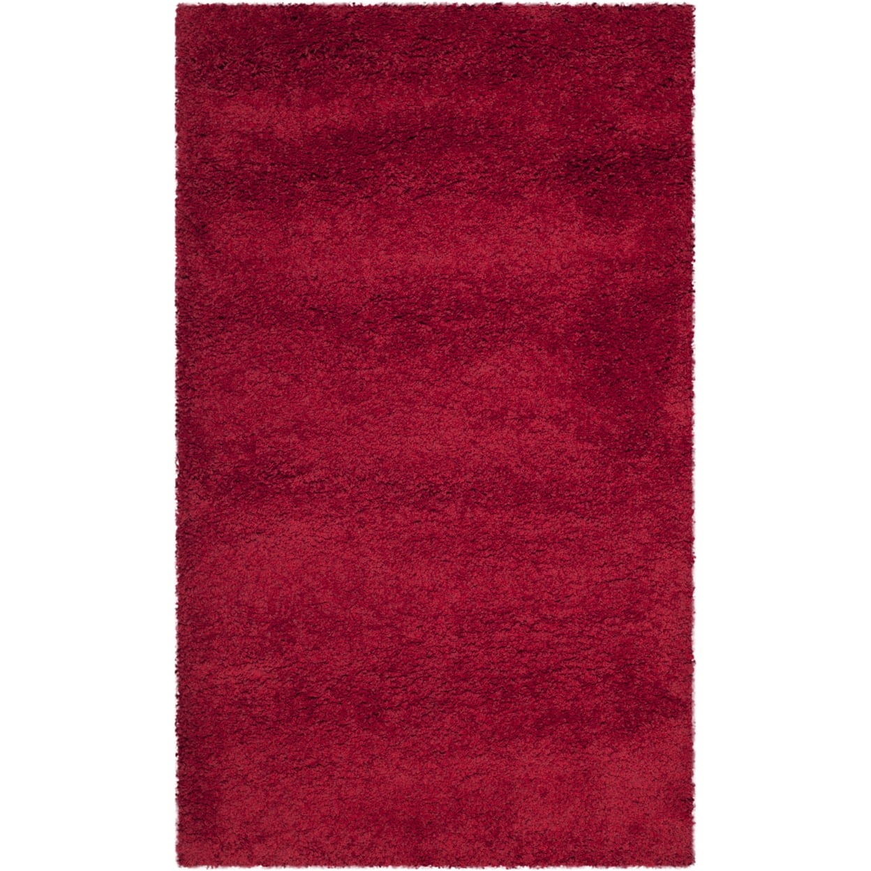 Safavieh Milan Shag Area Rug, Red, 3' x 5', Plush European Contemporary ...