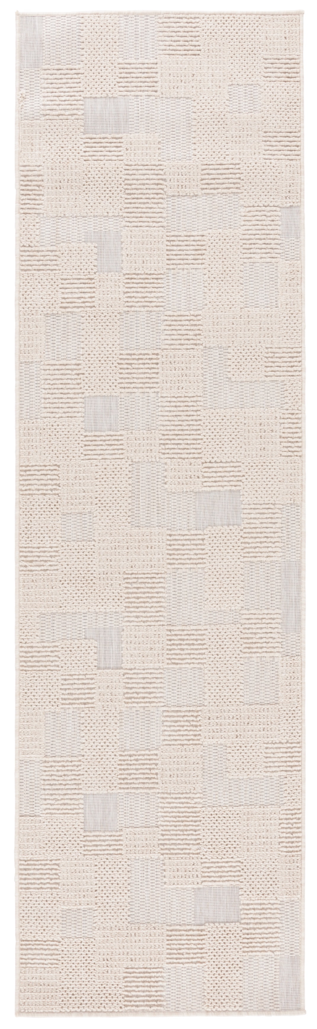 SAFAVIEH Milos Quintella Geometric Indoor/Outdoor Runner Rug, Beige, 2 ...