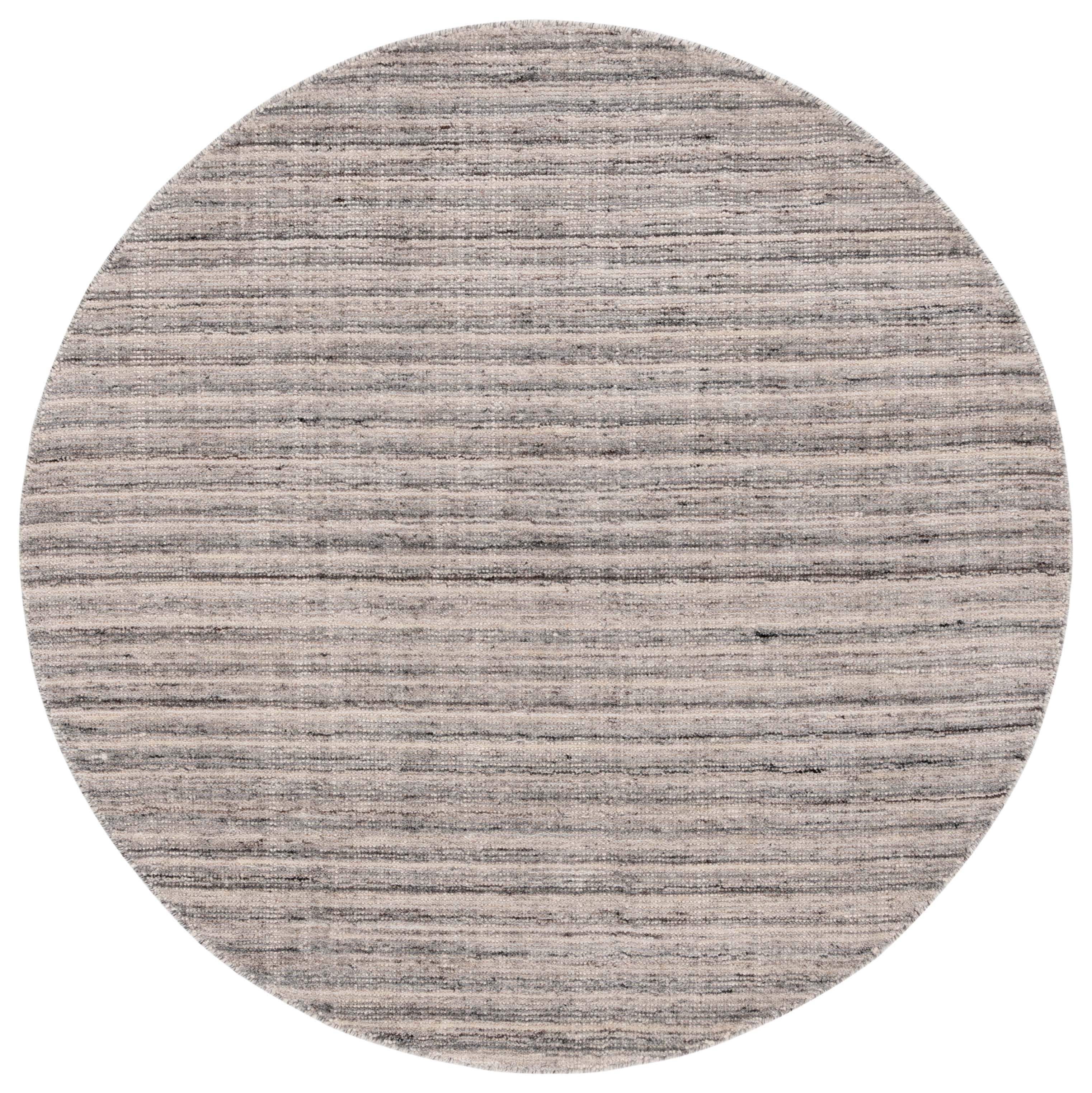 SAFAVIEH Mirage Toby Solid Area Rug, Ivory/Dark Gray, 6' x 6' Round - Walmart.com