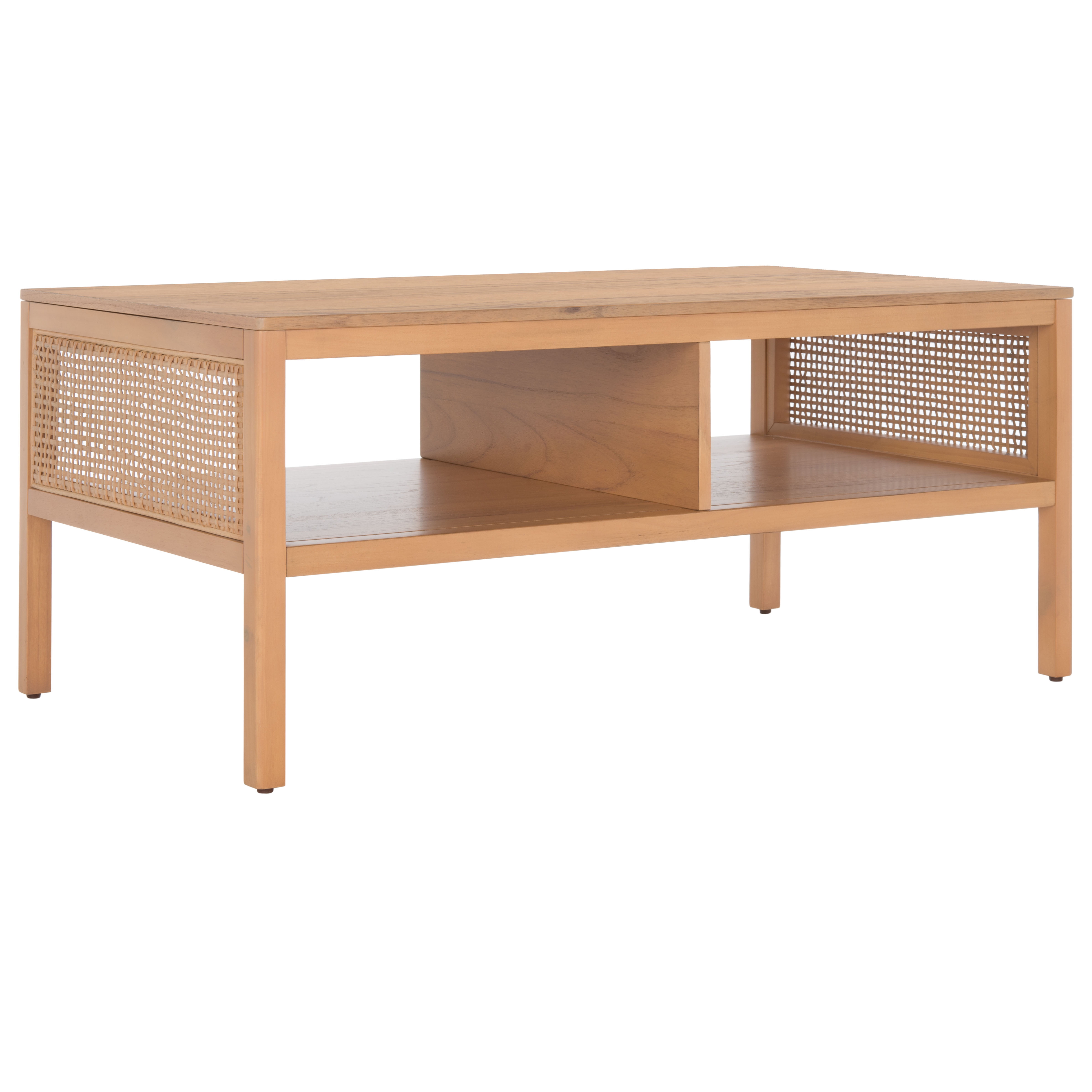 SAFAVIEH Miya Solid 2 Shelf Coffee Table Wood, Natural - Walmart.com