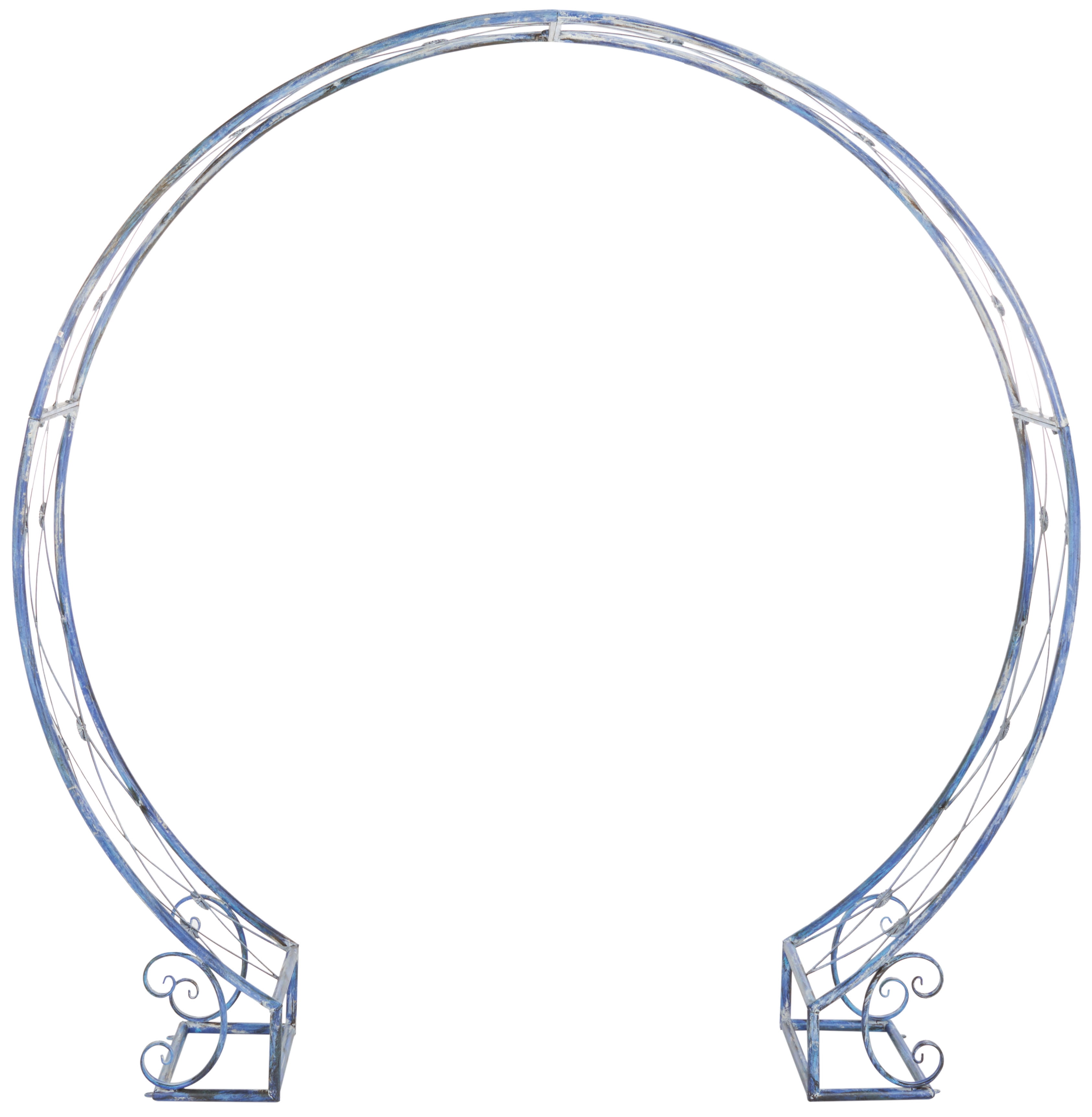 SAFAVIEH Mizell Outdoor Patio Moon Gateway, Mossy Blue - Walmart.com