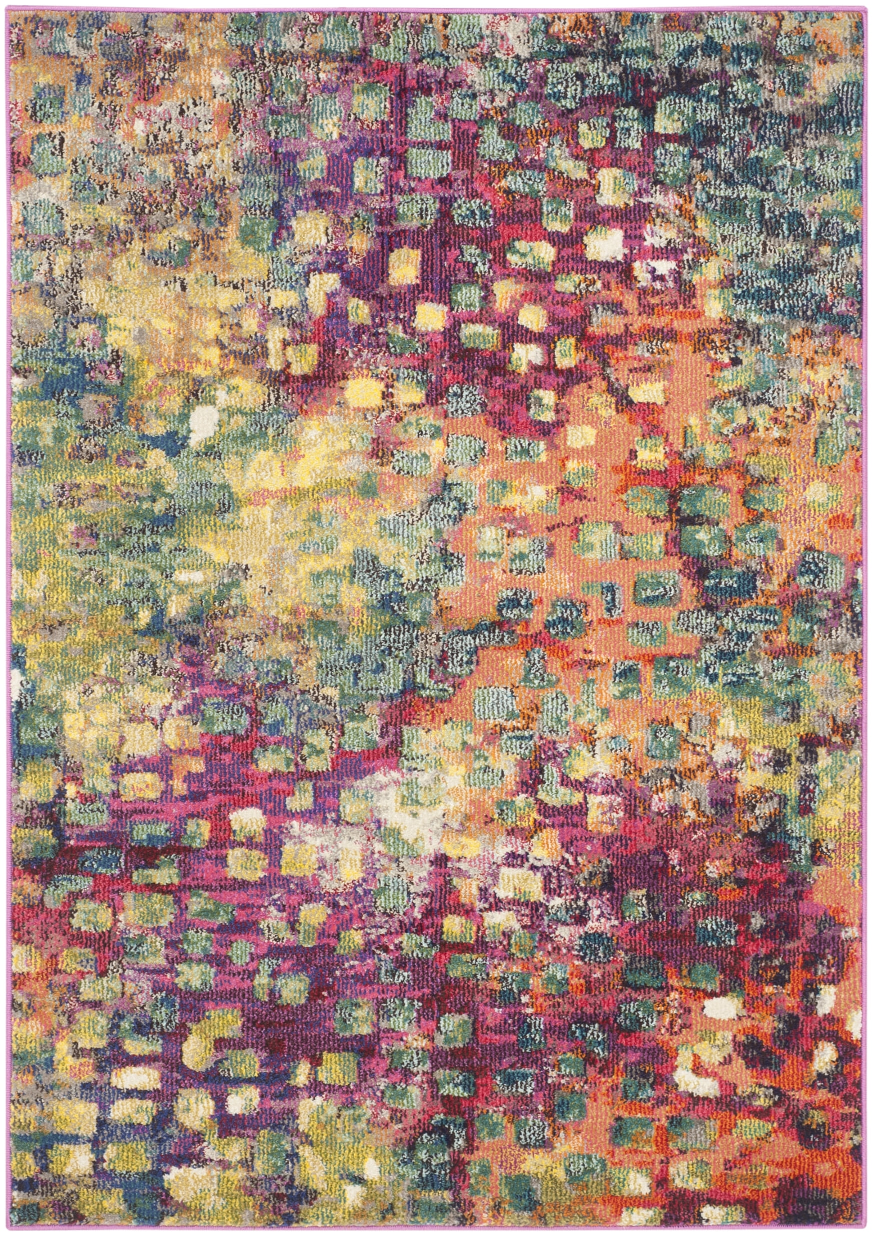 SAFAVIEH Monaco Driskoll Abstract Area Rug, Pink/Multi, 4' x 5'7 ...