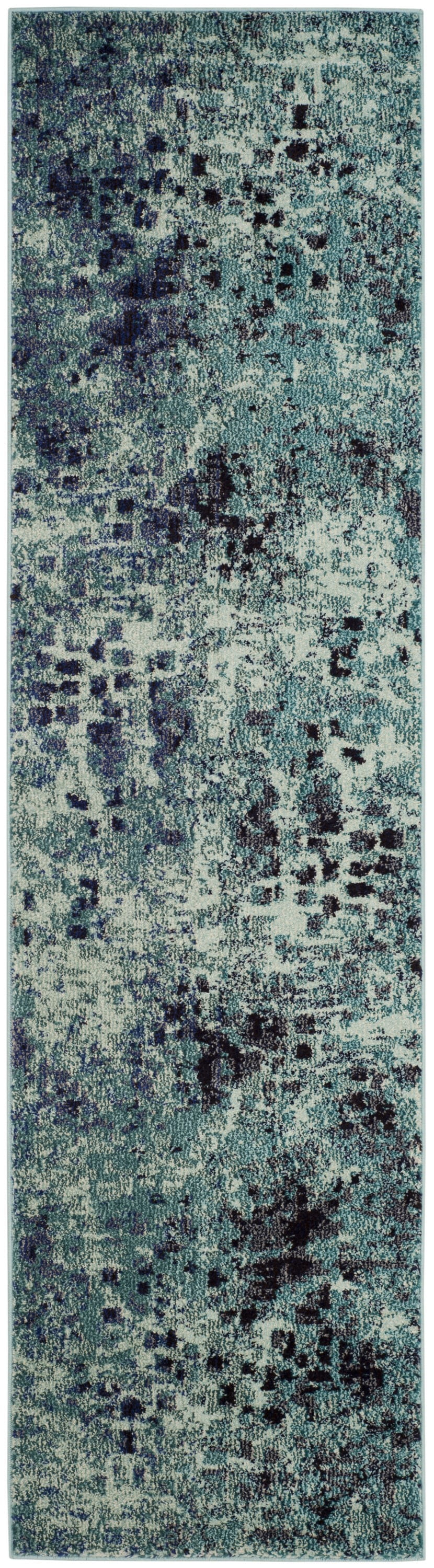 SAFAVIEH Monaco Driskoll Abstract Runner Rug, Light Blue/Multi, 2'2" x ...