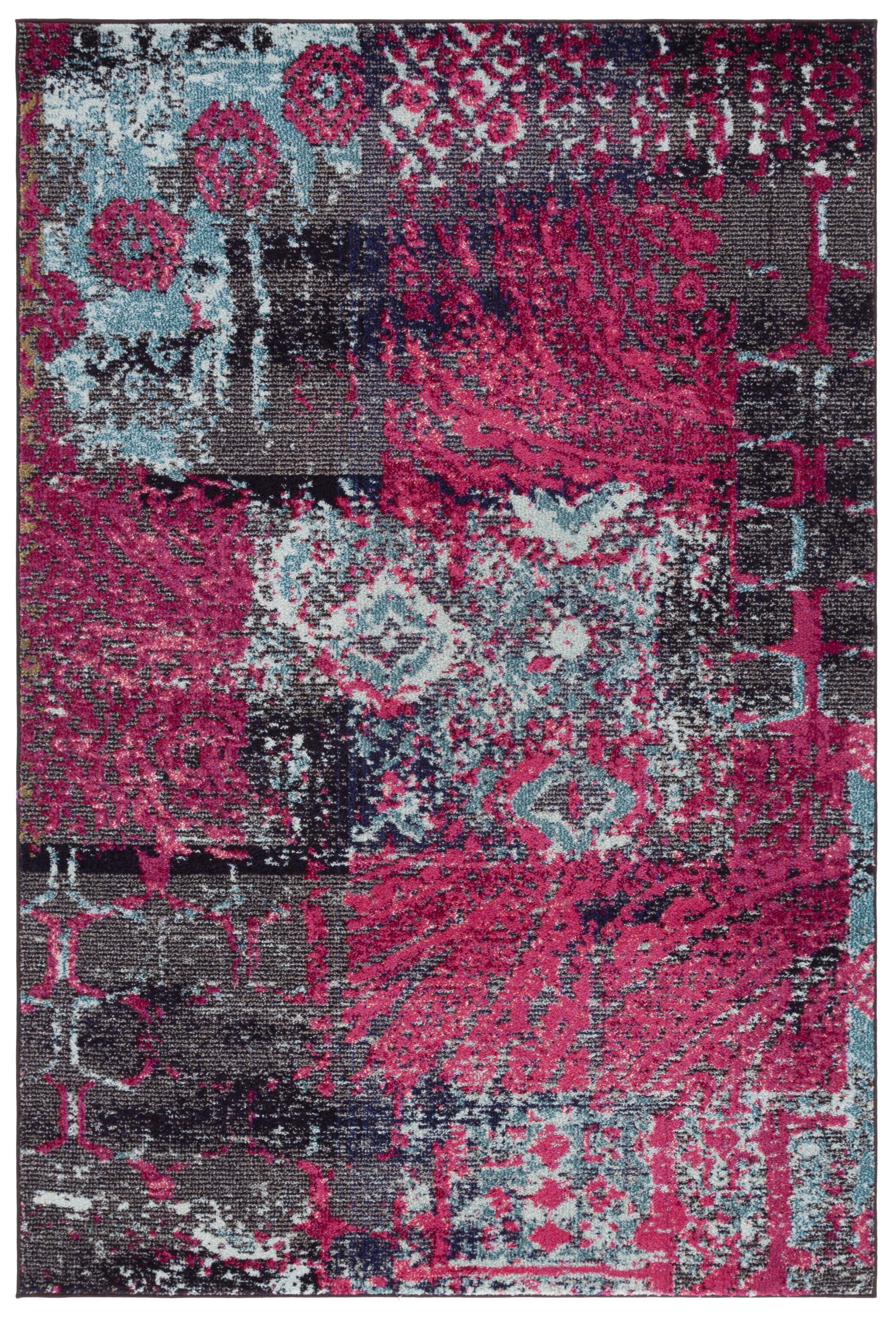 SAFAVIEH Monaco Farran Abstract Area Rug, Pink/Multi, 6'7" x 9'2 ...