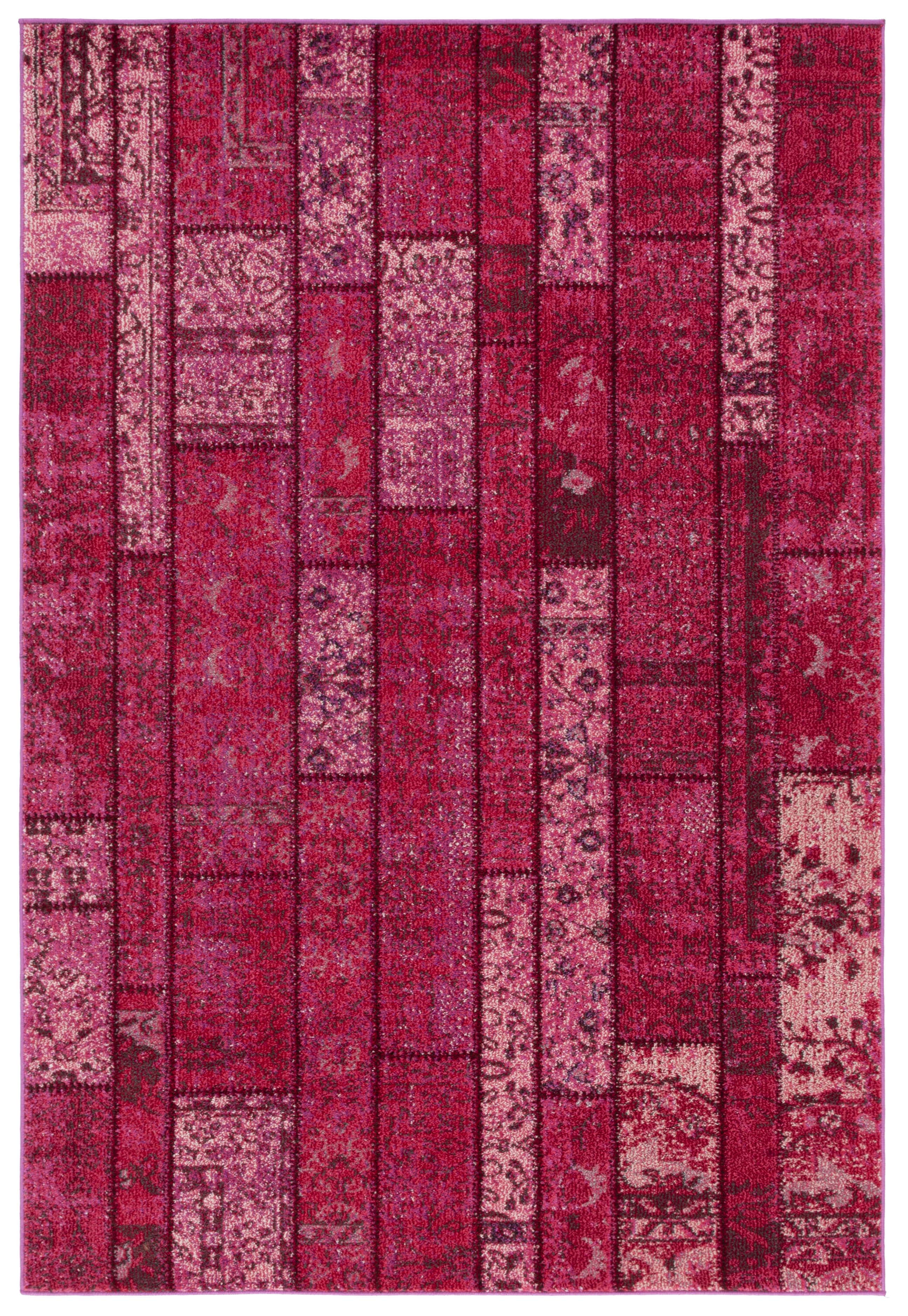 SAFAVIEH Monaco Gerard Geometric Area Rug, Pink/Multi, 4' x 5'7 ...