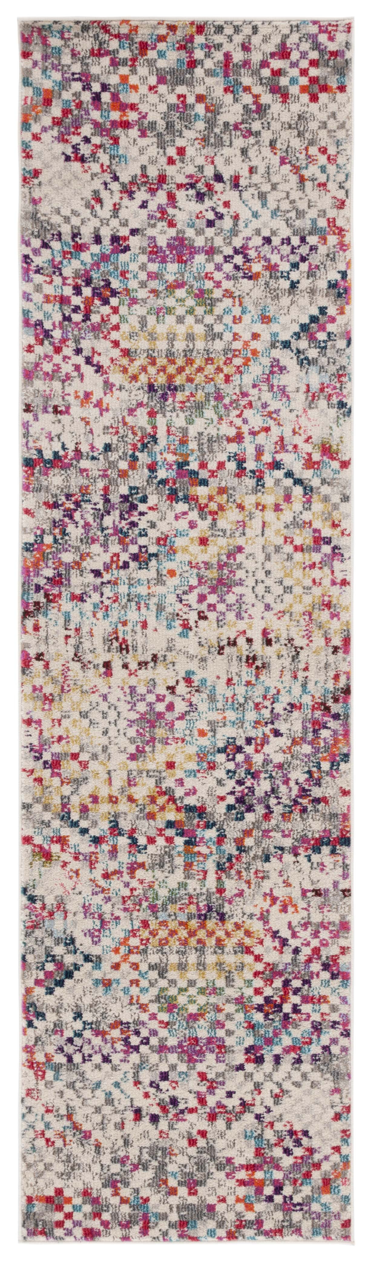 SAFAVIEH Monaco Ristorin Abstract Runner Rug, Grey/Multi, 2'2" x 8 ...