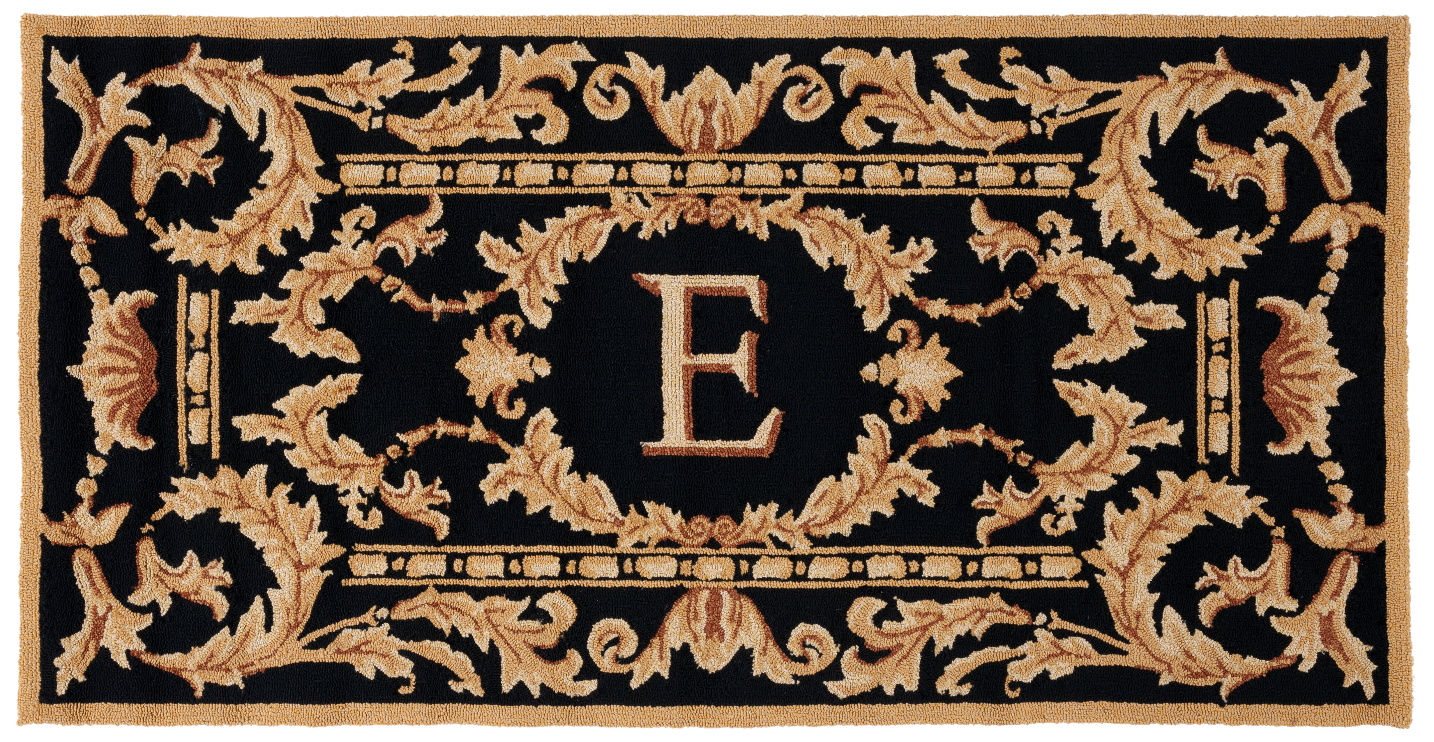 SAFAVIEH Monogram Jaslyn Medallion Indoor/Outdoor Area Rug, Black, 3' x ...