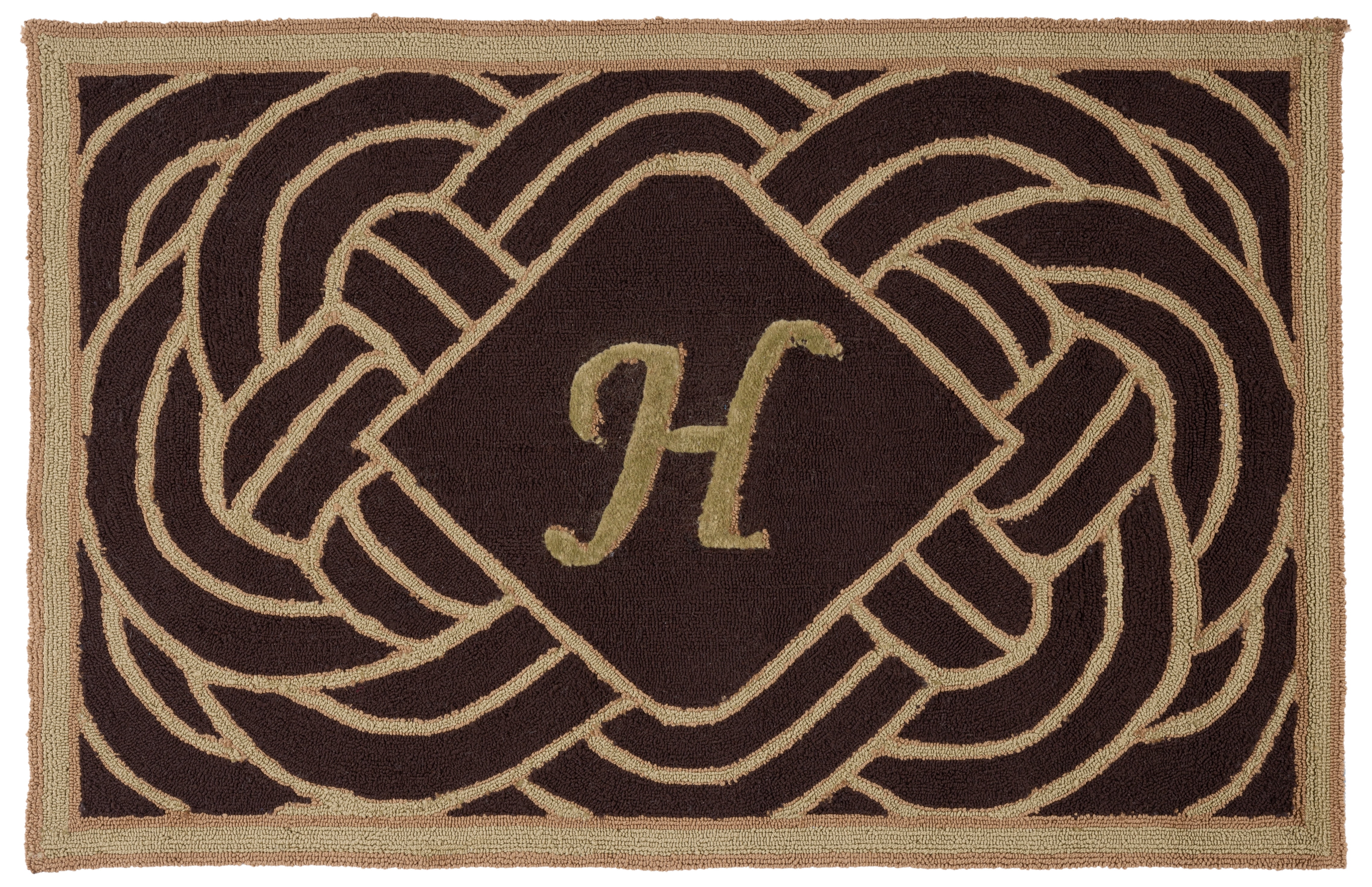 SAFAVIEH Monogram Mira Geometric Indoor/Outdoor Area Rug, Chocolate, 2 ...
