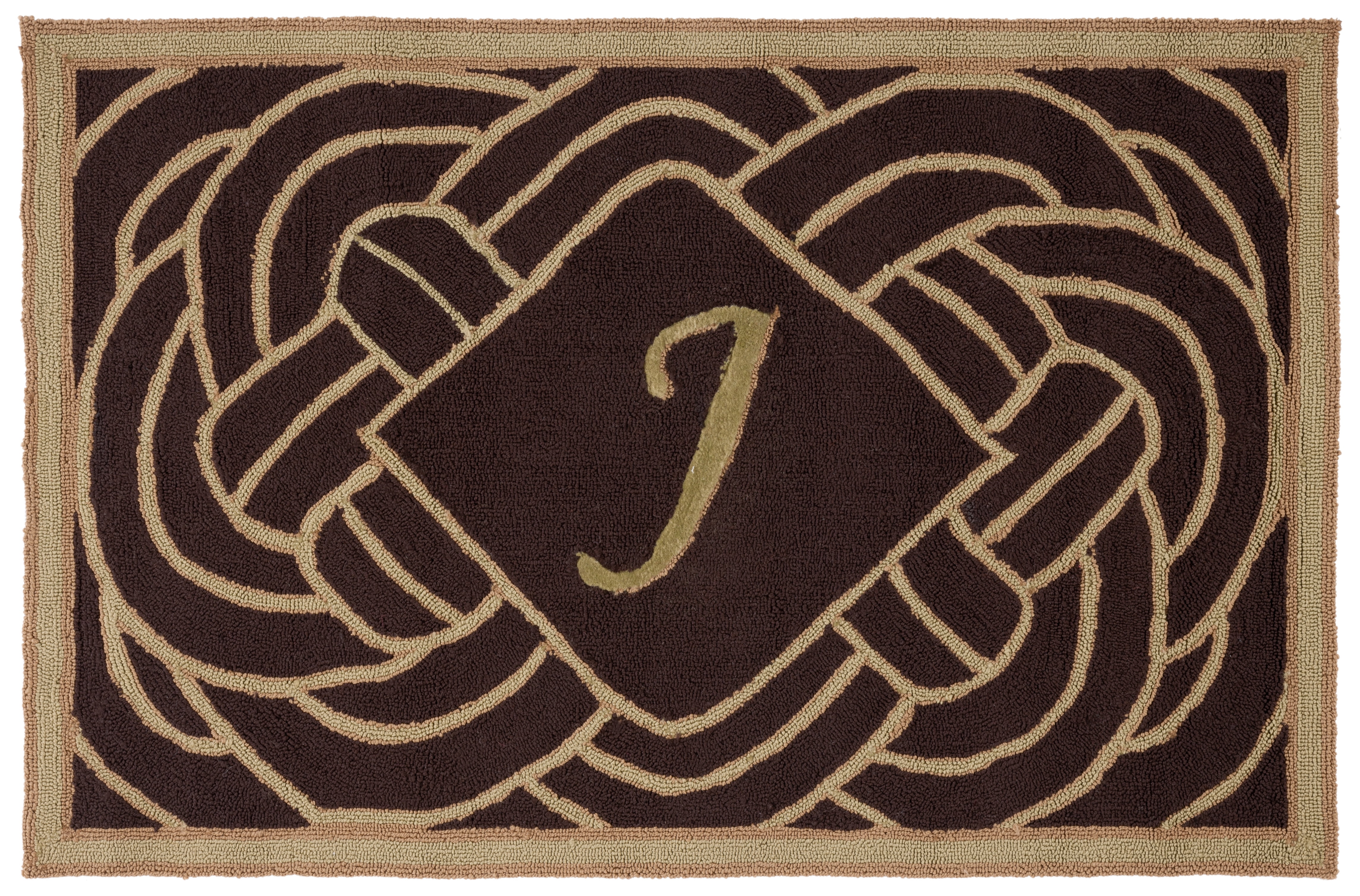 SAFAVIEH Monogram Mira Geometric Indoor/Outdoor Area Rug, Chocolate, 2 ...