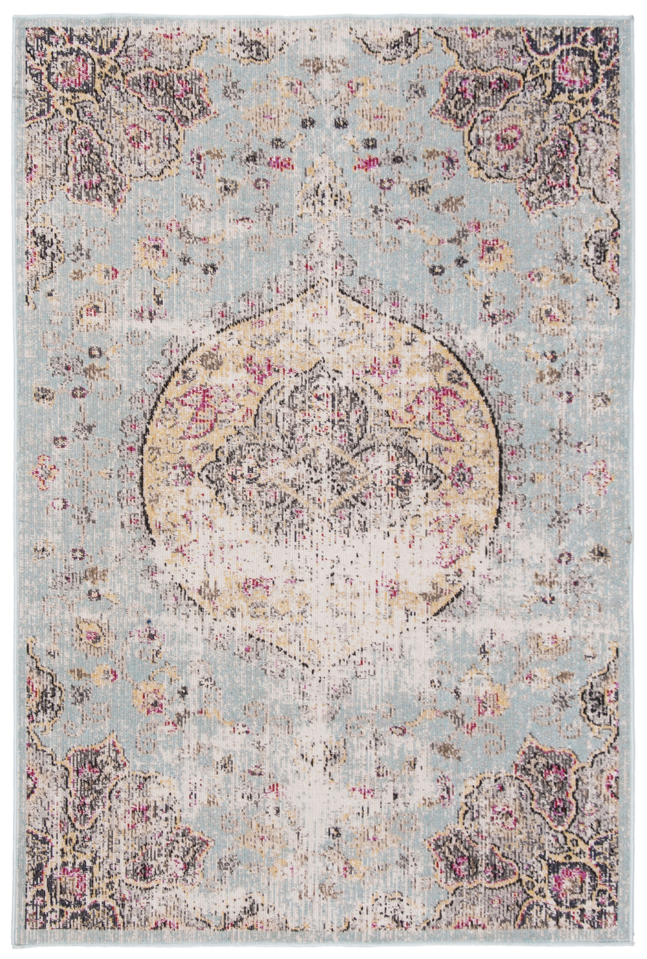 SAFAVIEH Montage Fisher Medallion Indoor/Outdoor Area Rug, Blue/Multi ...