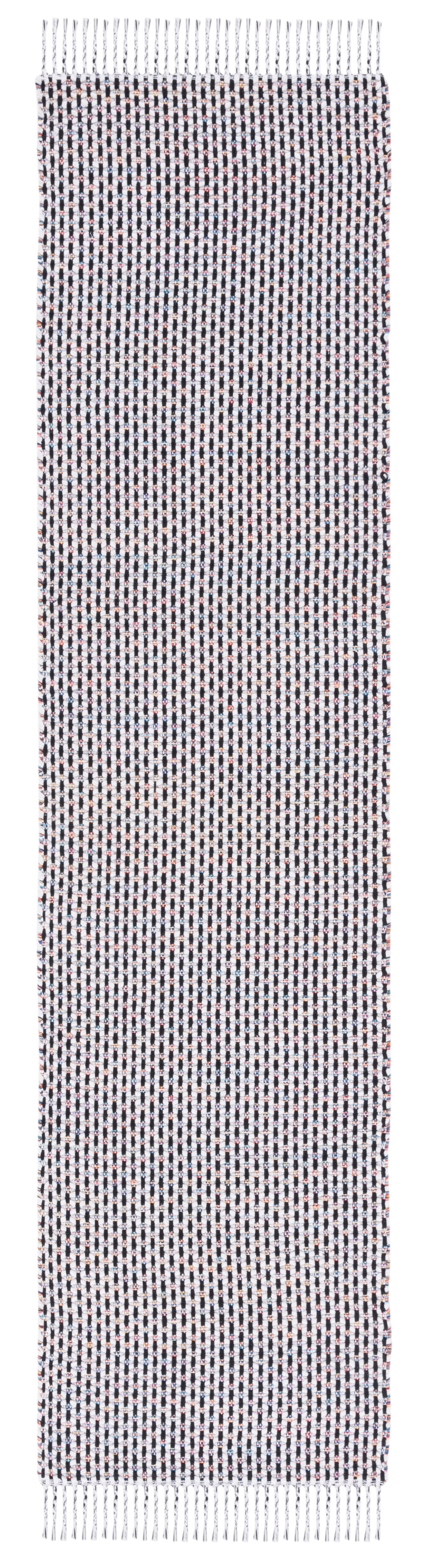 SAFAVIEH Montauk Annie Geometric Cotton Runner Rug, Ivory/Black, 2'3" x ...