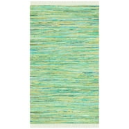 SAFAVIEH Rag Robynne Striped Cotton Runner Rug, Blue/Multi, 2'3" x 7 ...
