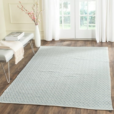 SAFAVIEH Montauk Audra Geometric Cotton Area Rug, Ivory/Beige, 8' x 10 ...