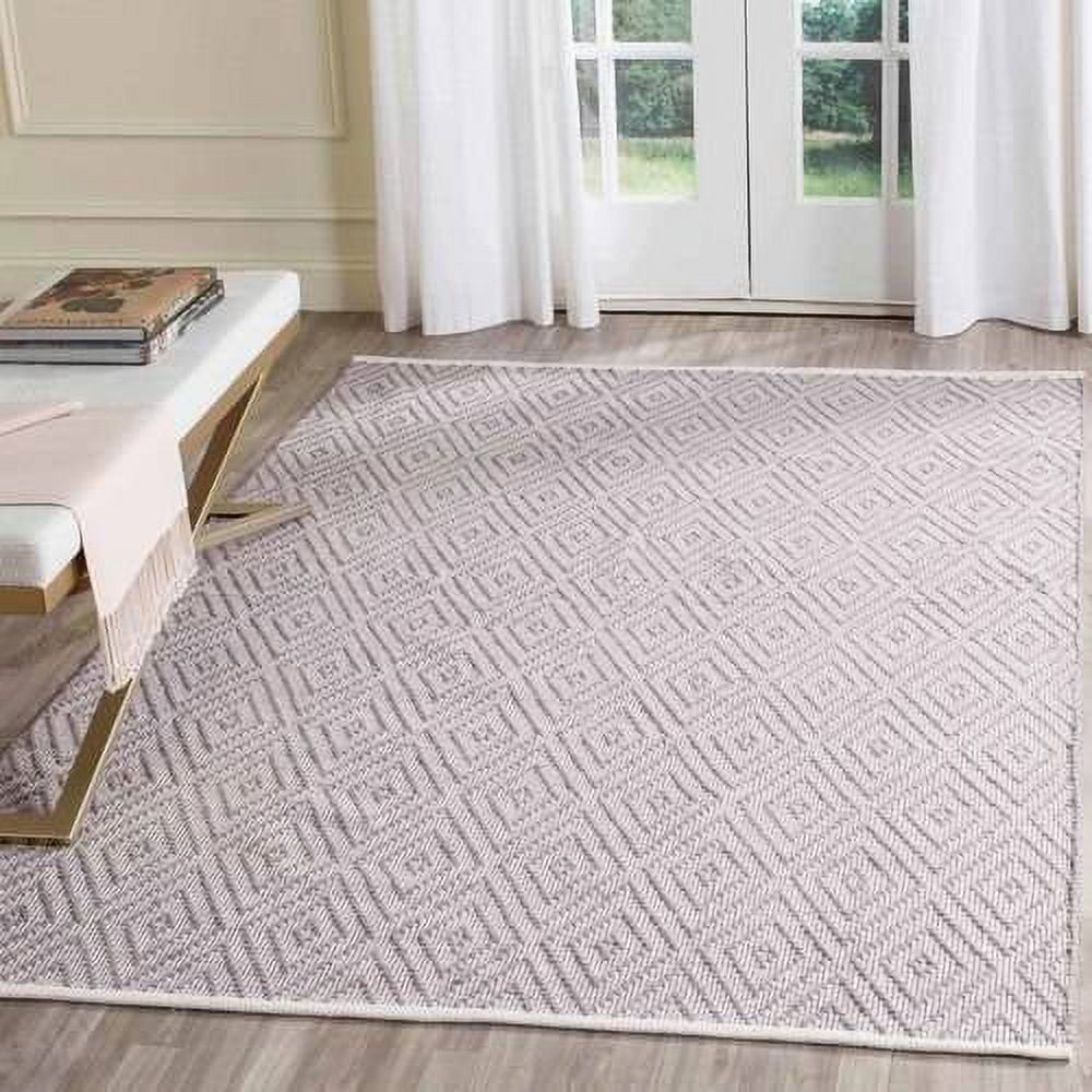 SAFAVIEH Montauk Kimberlyn Geometric Diamond Cotton Area Rug, Grey ...