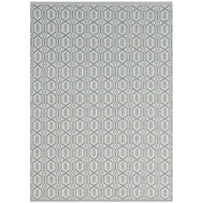 SAFAVIEH Braided Tanisha Color Bordered Area Rug, Ivory/Blue, 4' x 4 ...