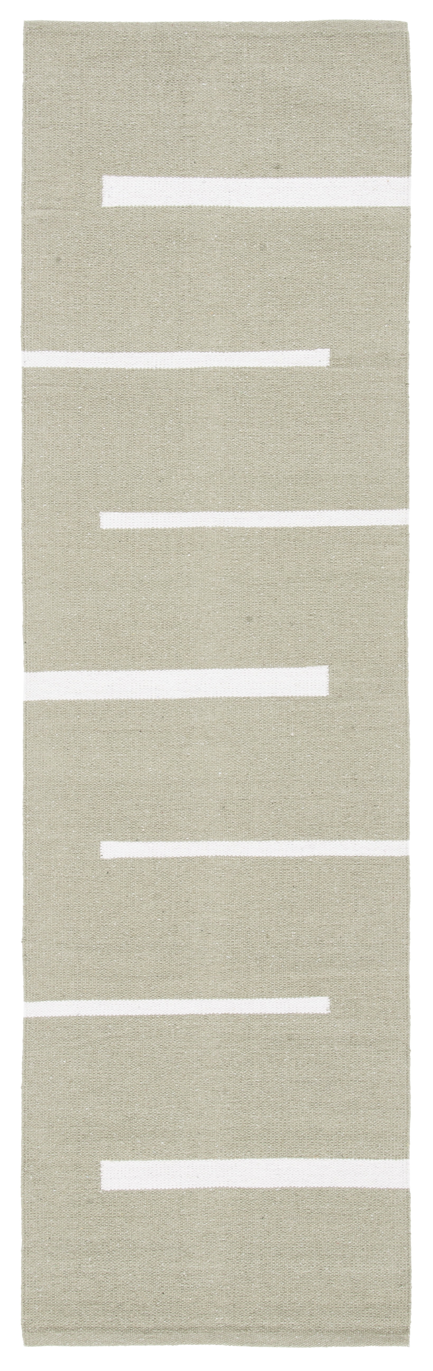 SAFAVIEH Montauk Oswald Geometric Striped Cotton Runner Rug, Light ...