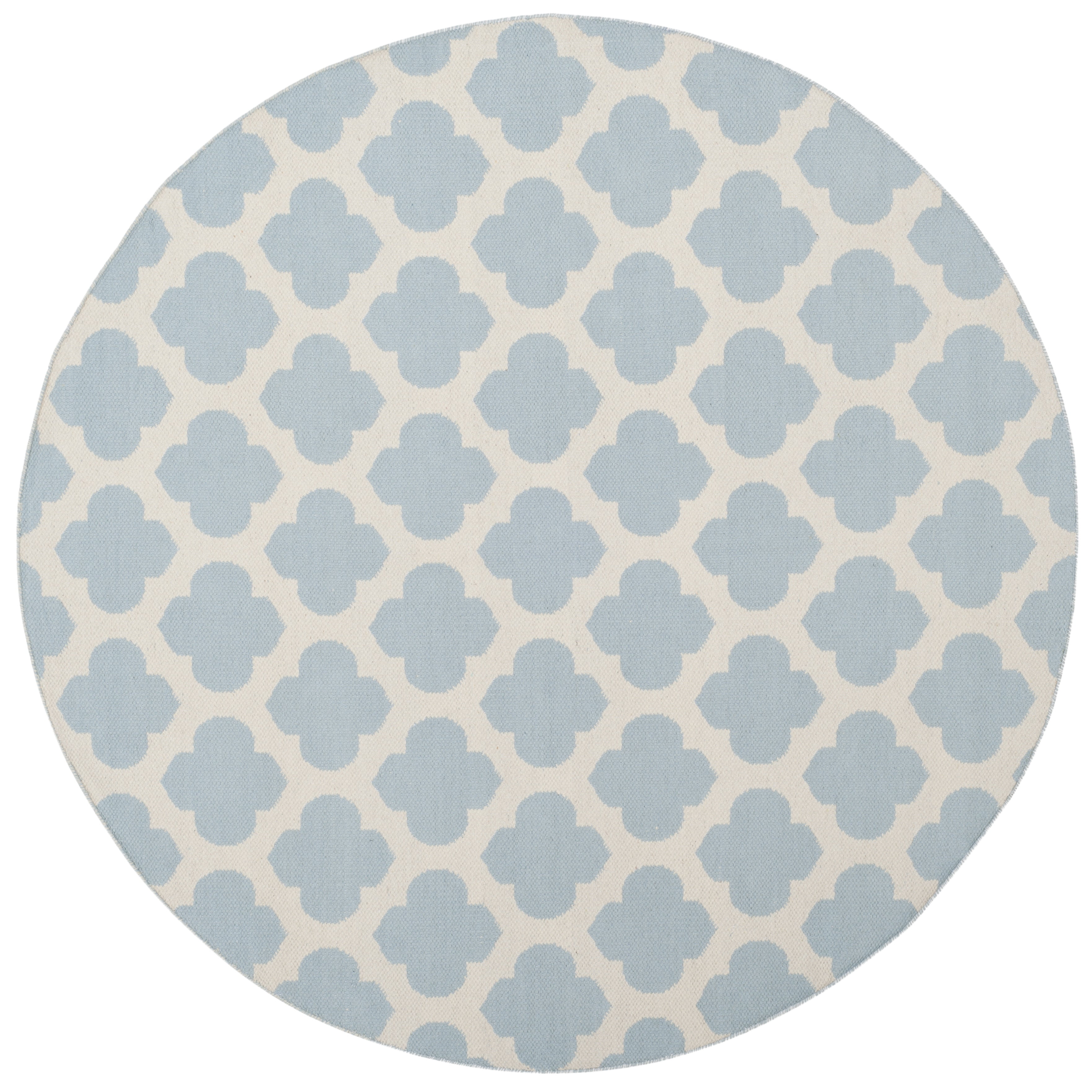 SAFAVIEH Montauk Proinsias Geometric Cotton Area Rug, Light Blue/Ivory ...
