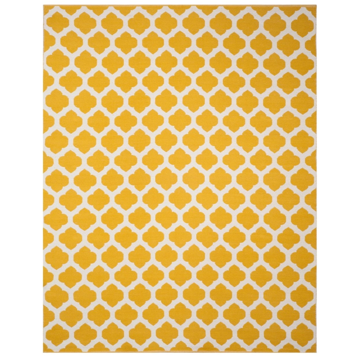 SAFAVIEH Montauk Proinsias Geometric Cotton Area Rug, Yellow/Ivory, 6 ...