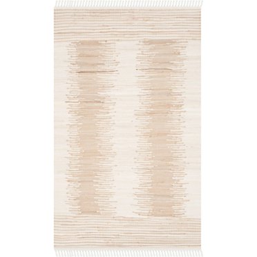 SAFAVIEH Rag Fergal Striped Cotton Area Rug, Red/Multi, 2' x 3 ...