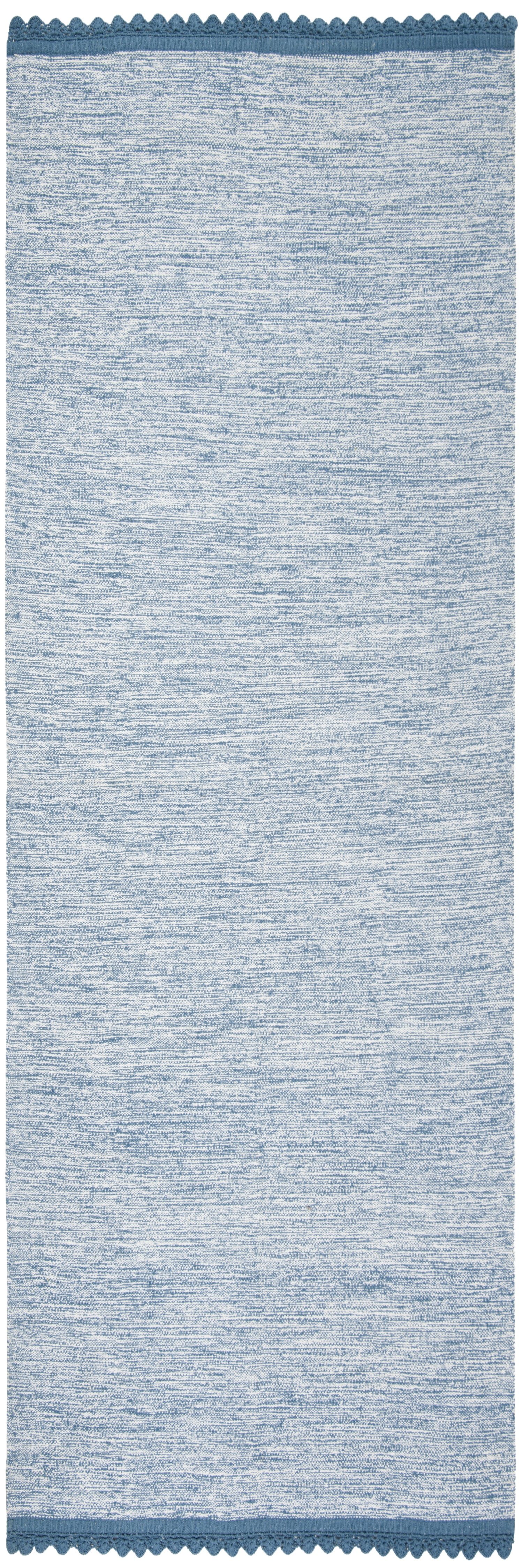 SAFAVIEH Montauk Sharlene Solid Braided Cotton Runner Rug, Blue, 2'3" x ...