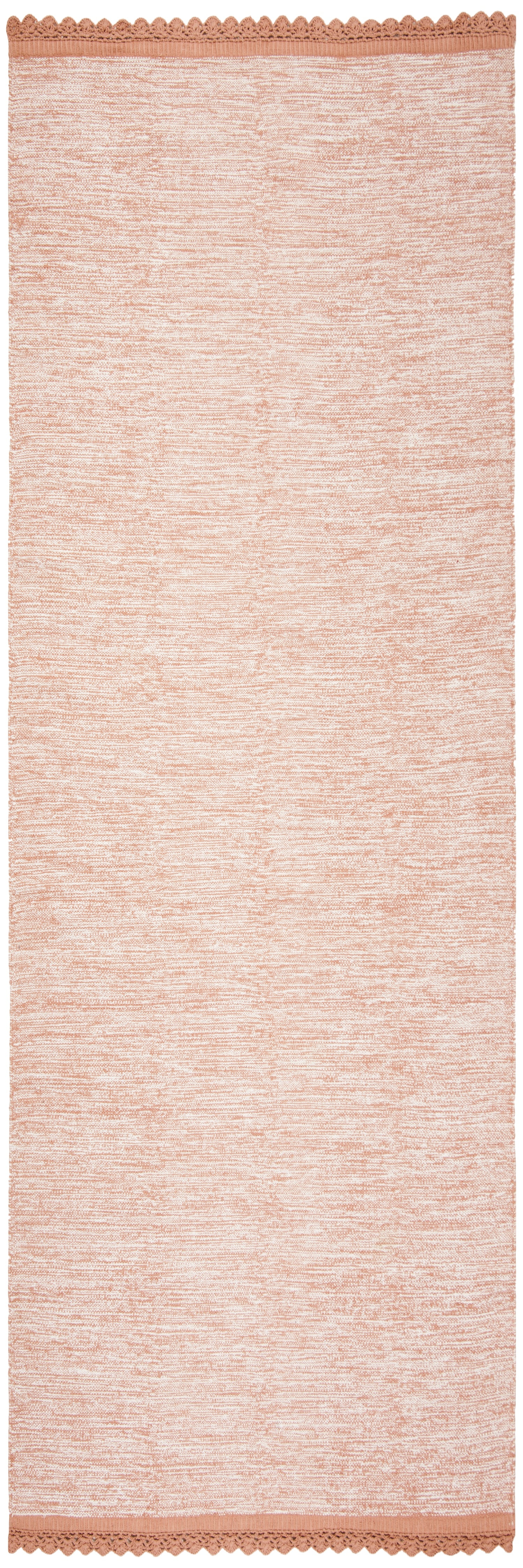 SAFAVIEH Montauk Sharlene Solid Braided Cotton Runner Rug, Peach, 2'3 ...