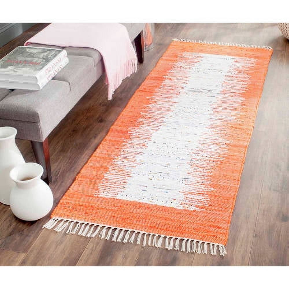 SAFAVIEH Montauk Tennyson Braided Border Cotton Runner Rug, Ivory ...