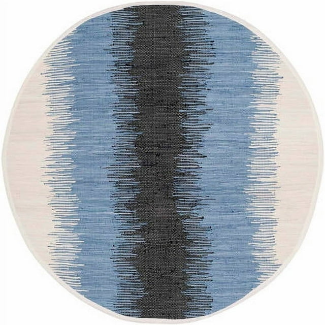 SAFAVIEH Montauk Tiana Abstract Cotton Area Rug, Grey/Black, 4' x 4 ...