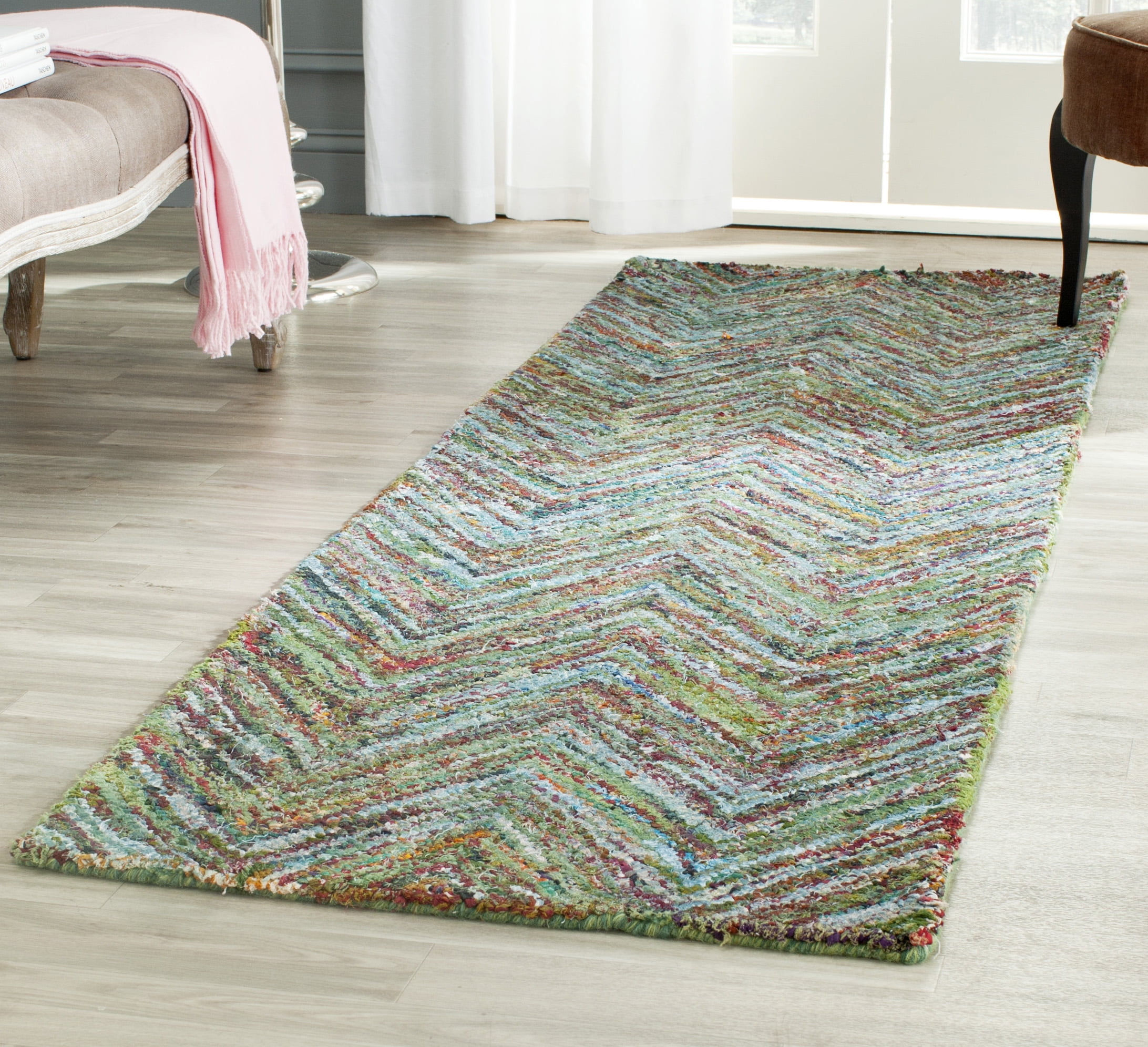SAFAVIEH Nantucket NAN141C Handmade Blue / Multi Rug - Walmart.com