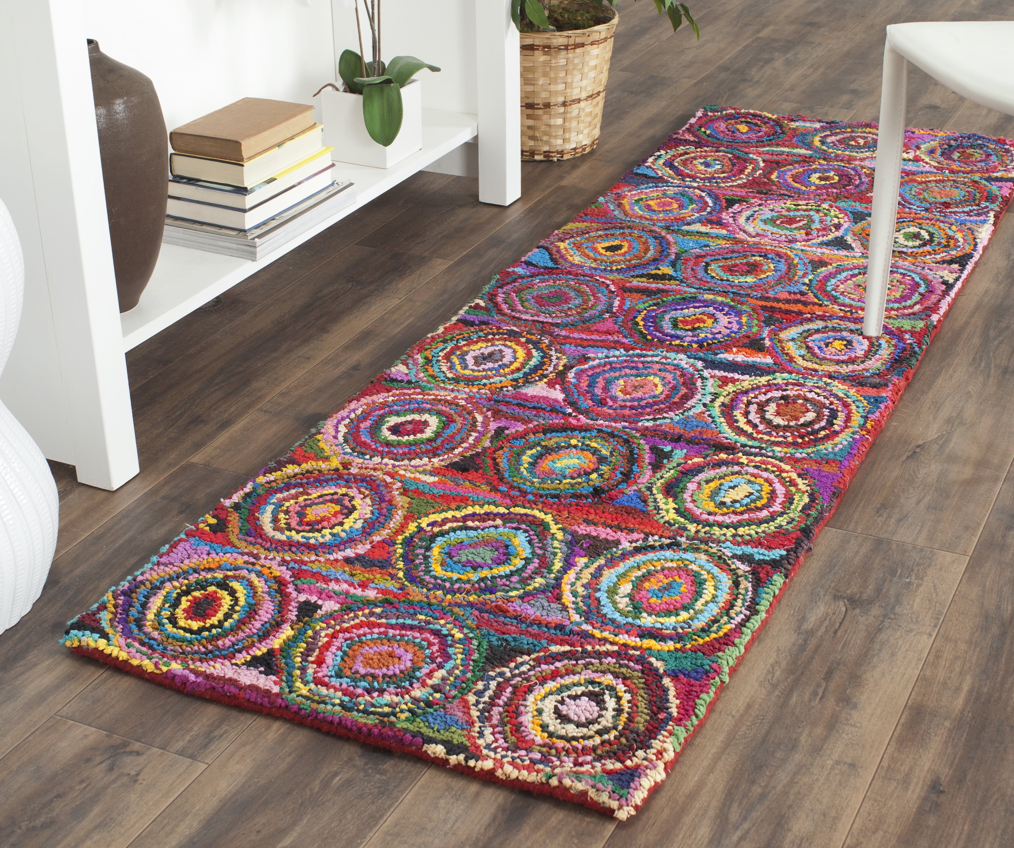 SAFAVIEH Nantucket NAN143A Handmade Pink / Multi Rug - Walmart.com