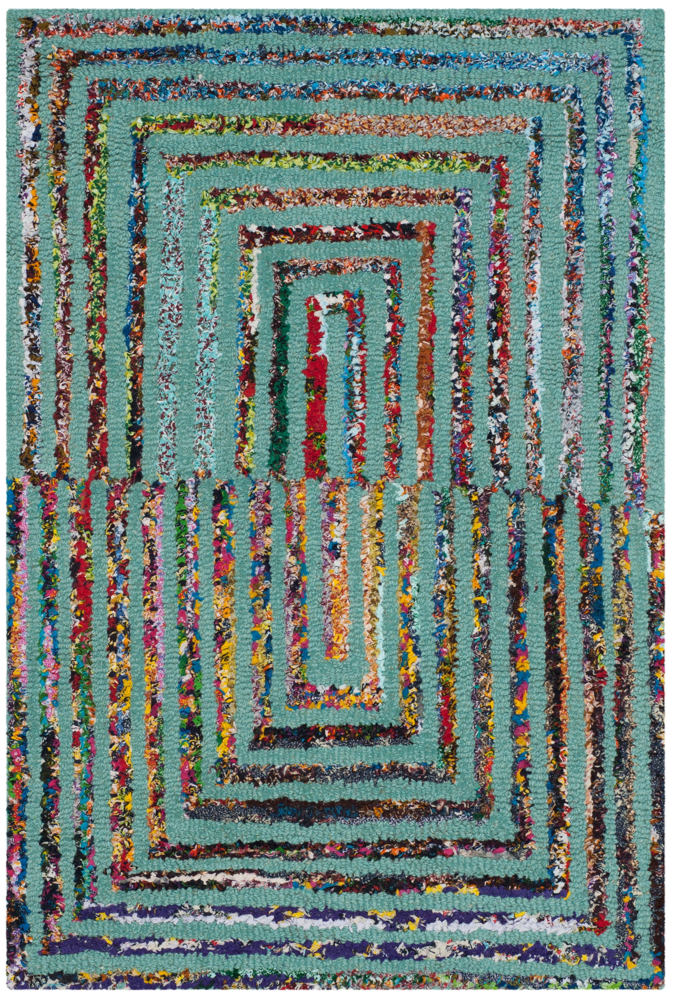 SAFAVIEH Nantucket Sybella Geometric Area Rug, Teal, 2' x 3' - Walmart.com