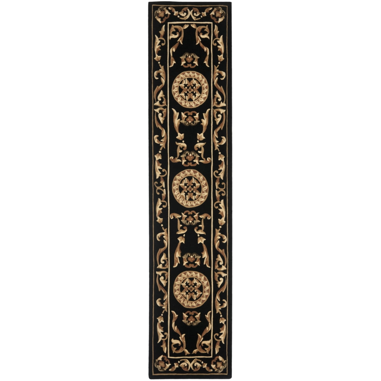 SAFAVIEH Naples Collection NA517A Handmade Black Rug - Walmart.com