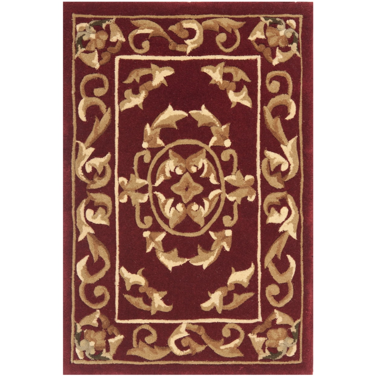 SAFAVIEH Naples Collection NA517B Handmade Burgundy Rug - Walmart.com