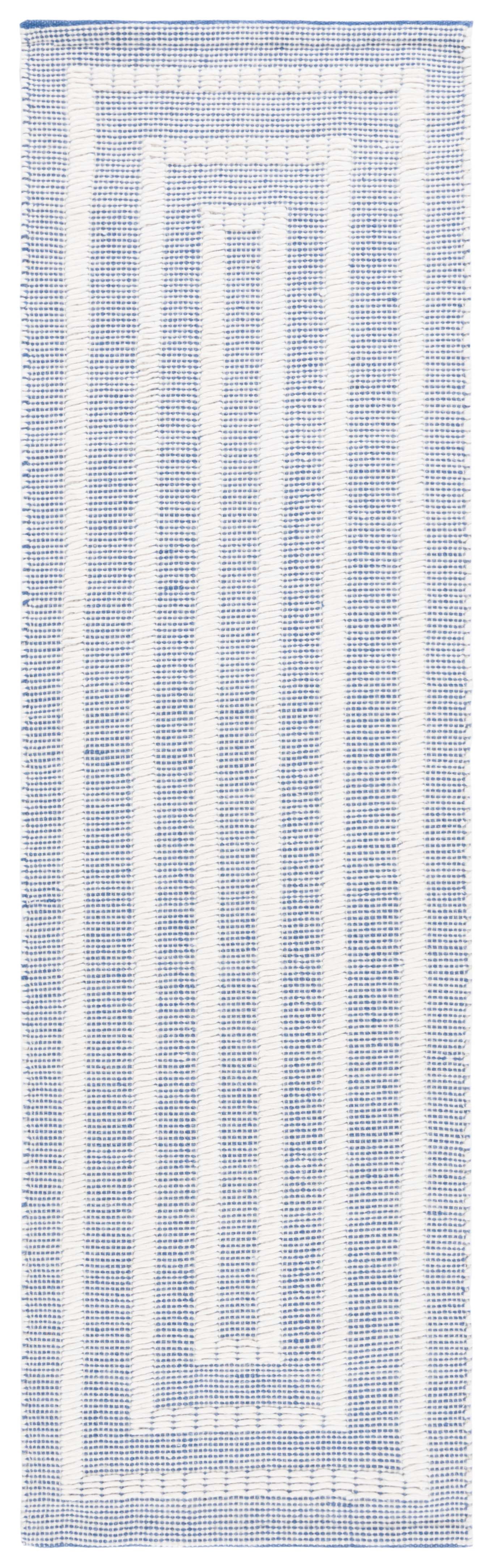SAFAVIEH Natura Allen Bordered Runner Rug, Blue/Ivory, 2'3" x 8 ...