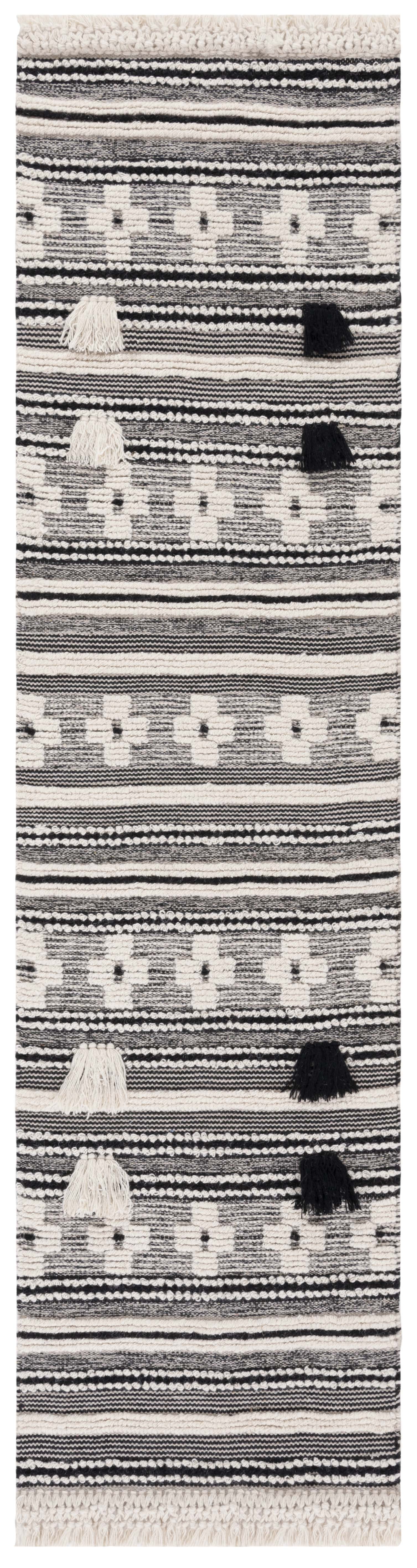 SAFAVIEH Natura Amanda Southwestern Runner Rug, Black/Ivory, 2'3" x 8 ...