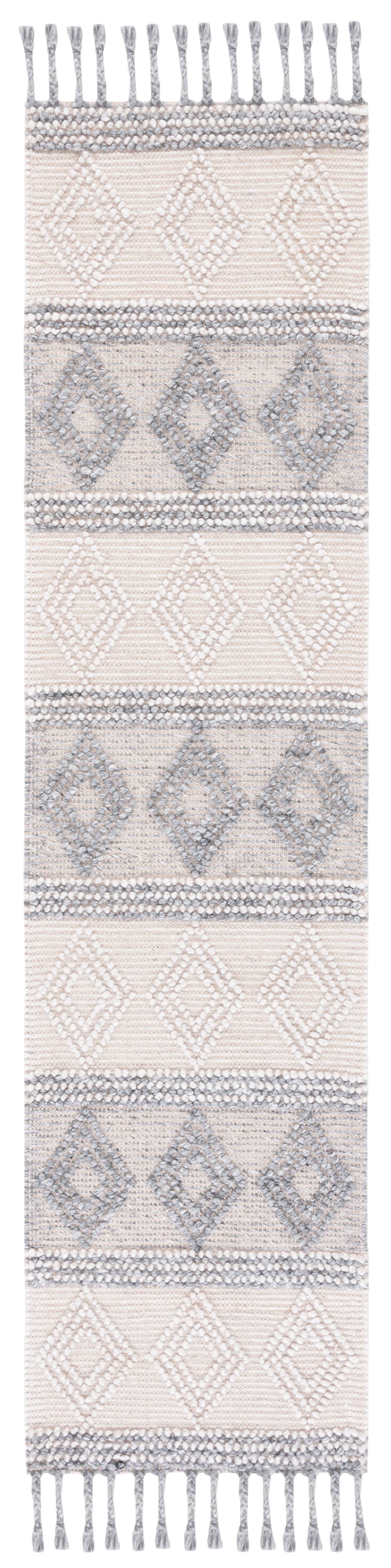 SAFAVIEH Natura Andrina Southwestern Runner Rug, Ivory/Grey, 2'3" x 9 ...