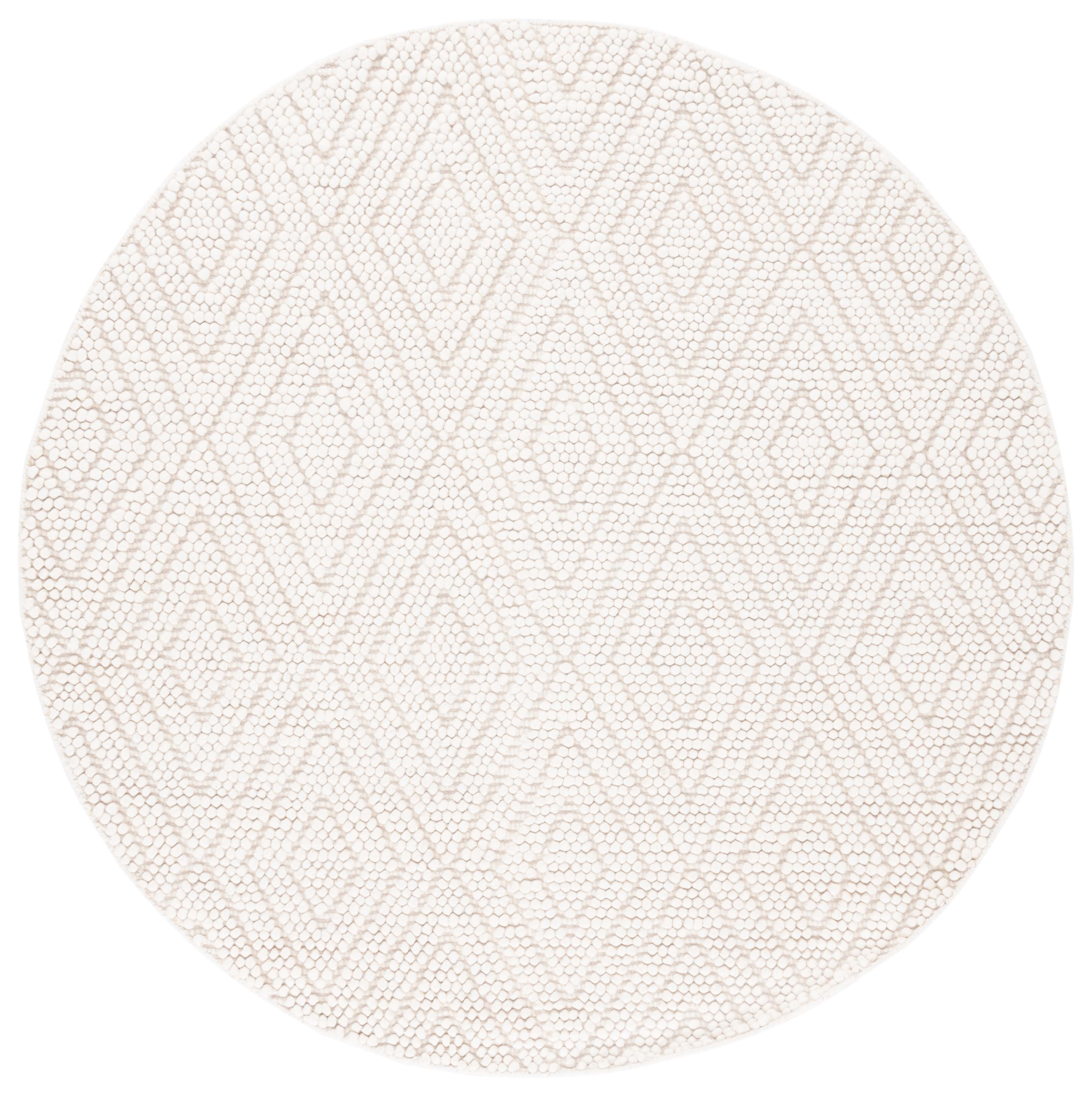 SAFAVIEH Natura Aylen Diamond Area Rug, Ivory, 6' x 6' Round - Walmart.com