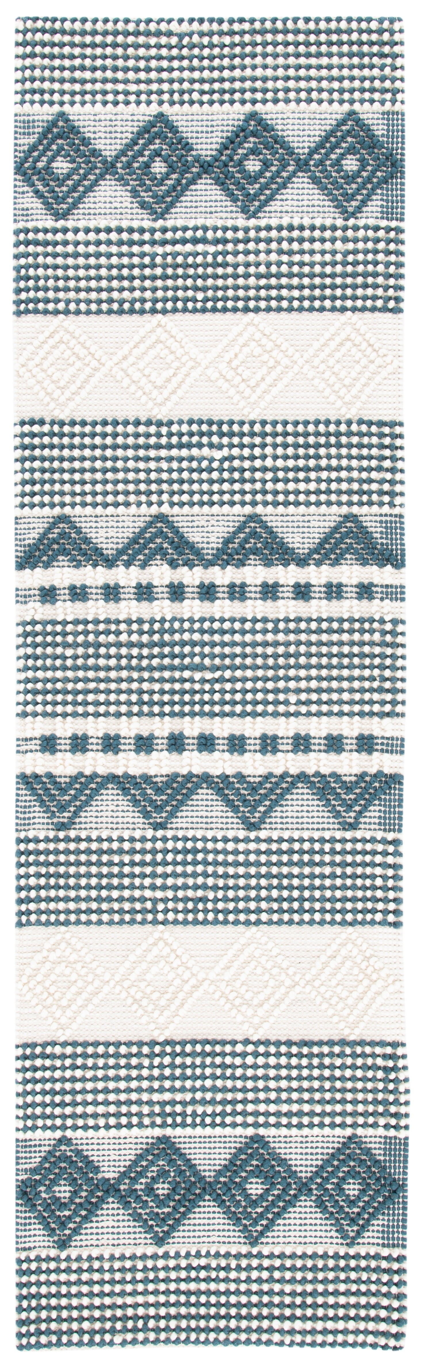 SAFAVIEH Natura Carly Geometric Runner Rug, Dark Green/Ivory, 2'3" x 8 ...