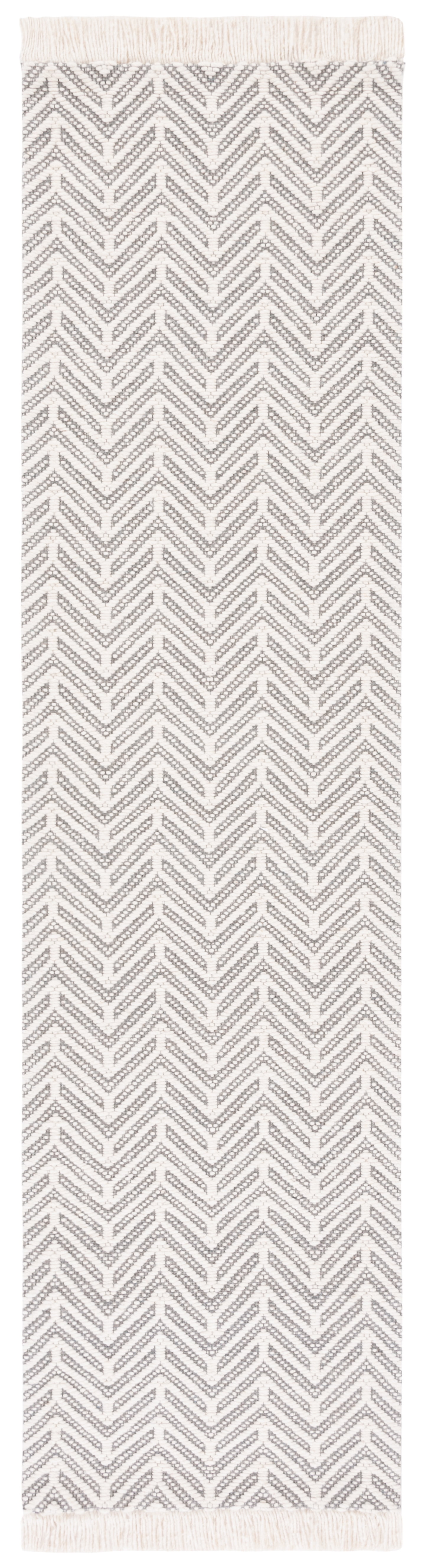 SAFAVIEH Natura Caylee Chevron Runner Rug, Ivory/Grey, 2'3" x 9 ...