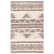 SAFAVIEH Abstract Delia Geometric Striped Wool Area Rug, Gold/Blue, 6 ...