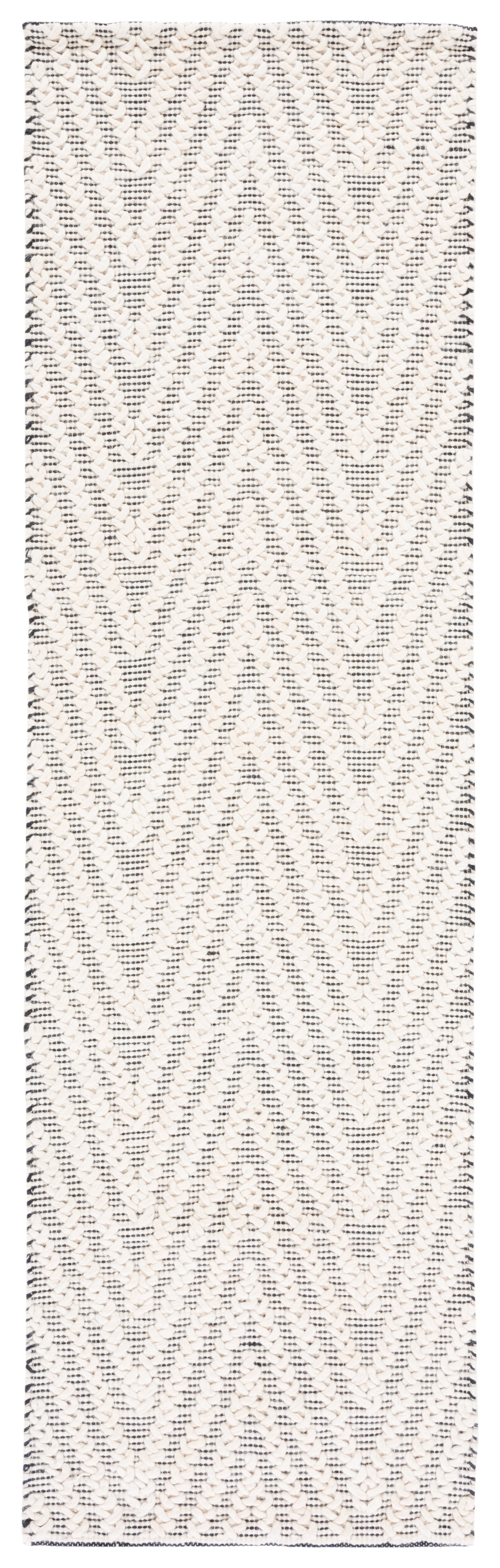 SAFAVIEH Natura Christiana Zig-Zag Runner Rug, Ivory/Black, 2'3" x 8' - Walmart.com