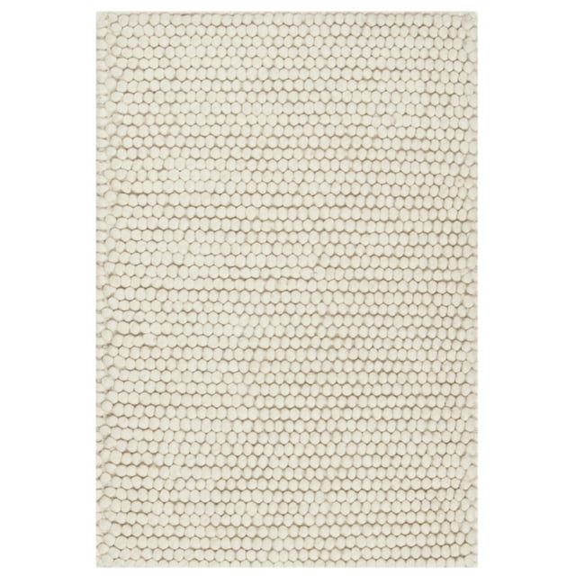 SAFAVIEH Natura Feride Solid Braided Wool Area Rug, Ivory, 3' x 5 ...
