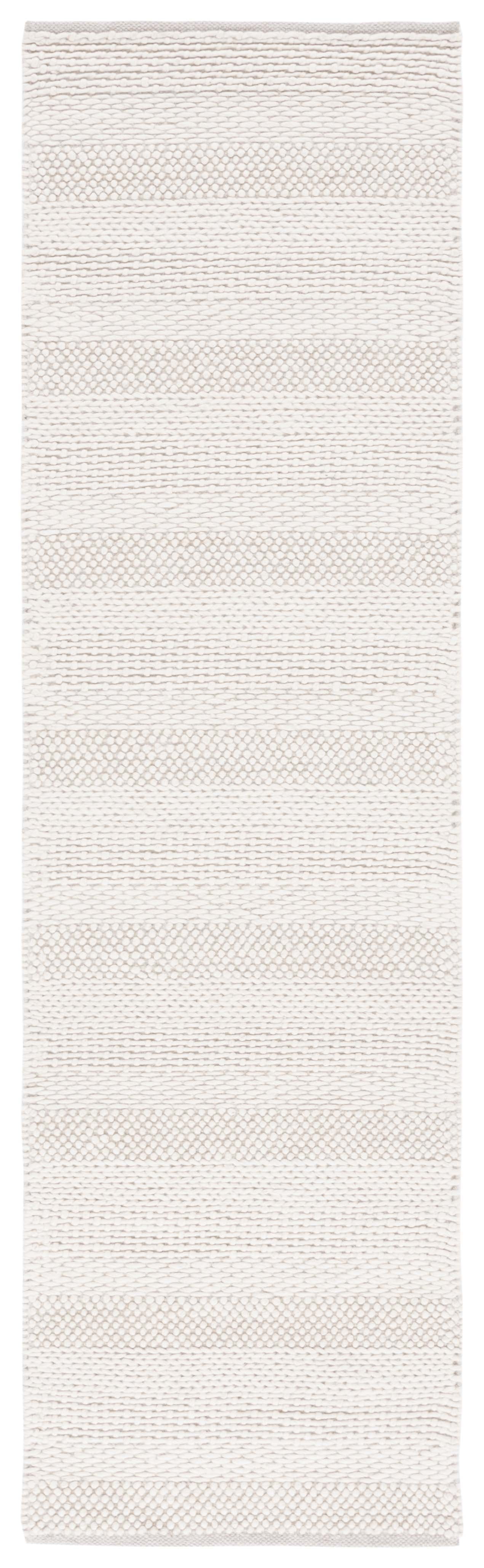 SAFAVIEH Natura Hester Striped Wool Runner Rug, Ivory, 2'3" x 8 ...