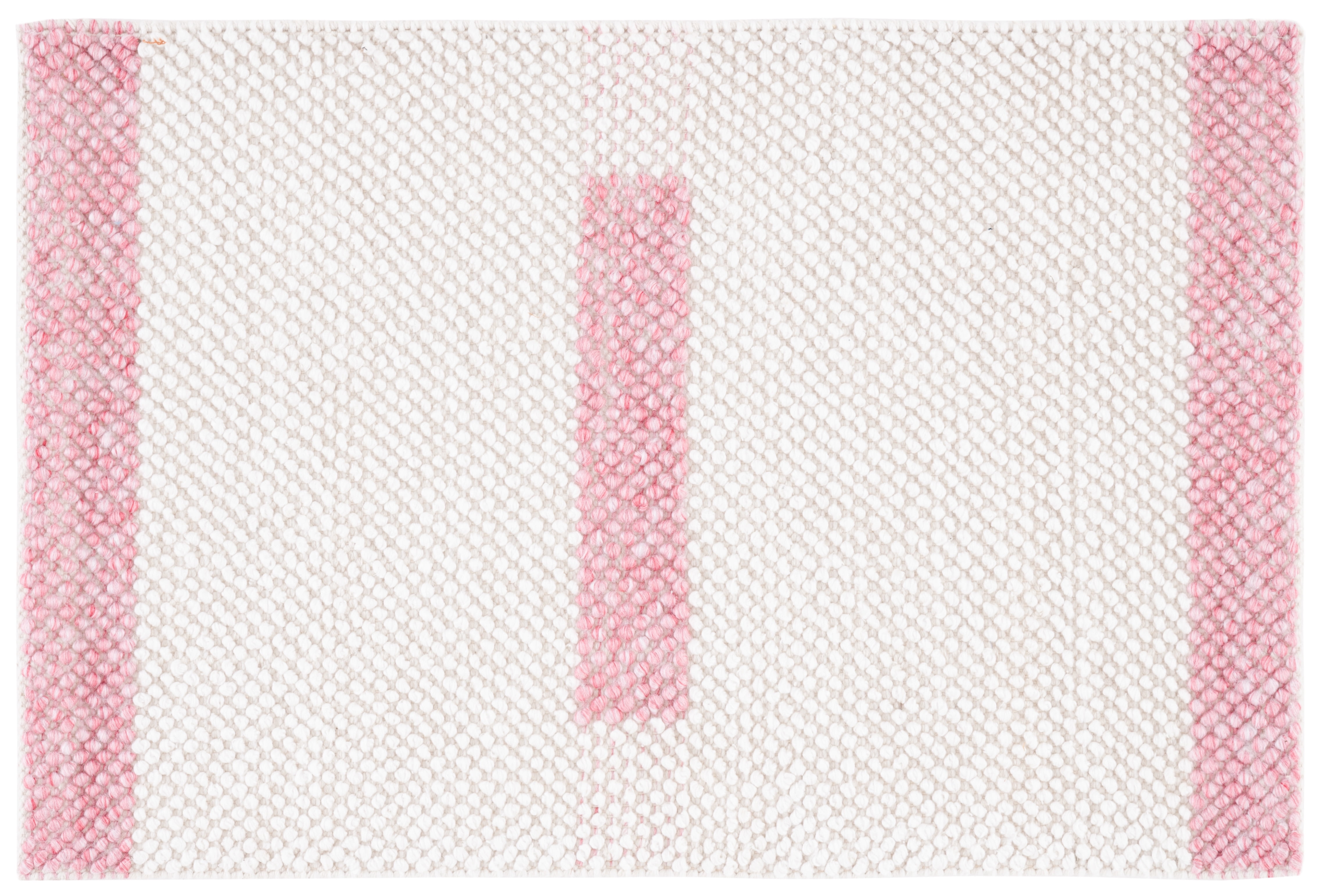 SAFAVIEH Natura Marina Striped Wool Area Rug, Ivory/Pink, 3' x 5 ...